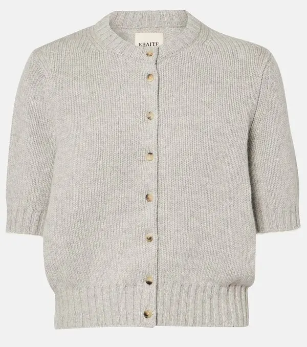 Khaite Nora Cashmere-blend Cardigan - Grey