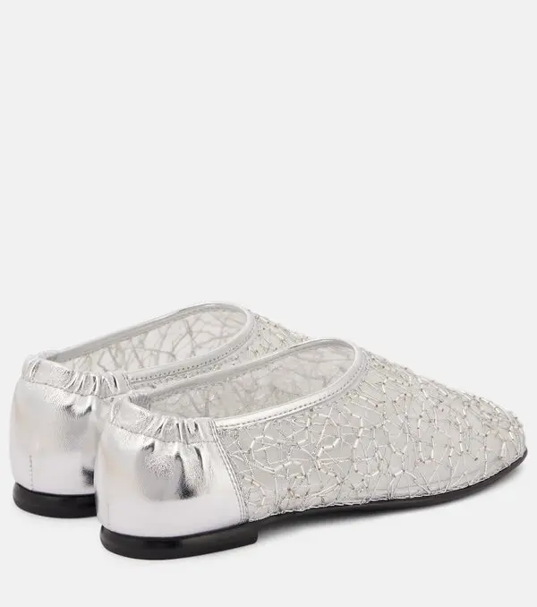 Simkhai Eden Metallic Lace Ballet Flats
