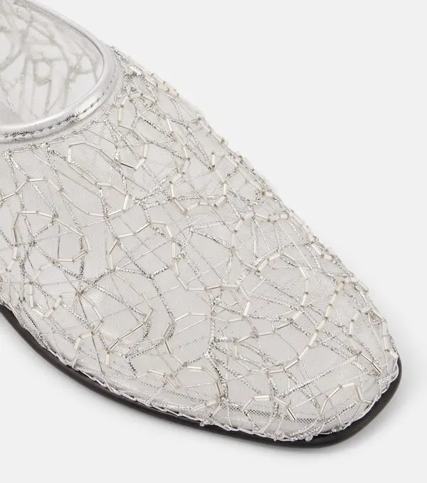 Simkhai Eden Metallic Lace Ballet Flats