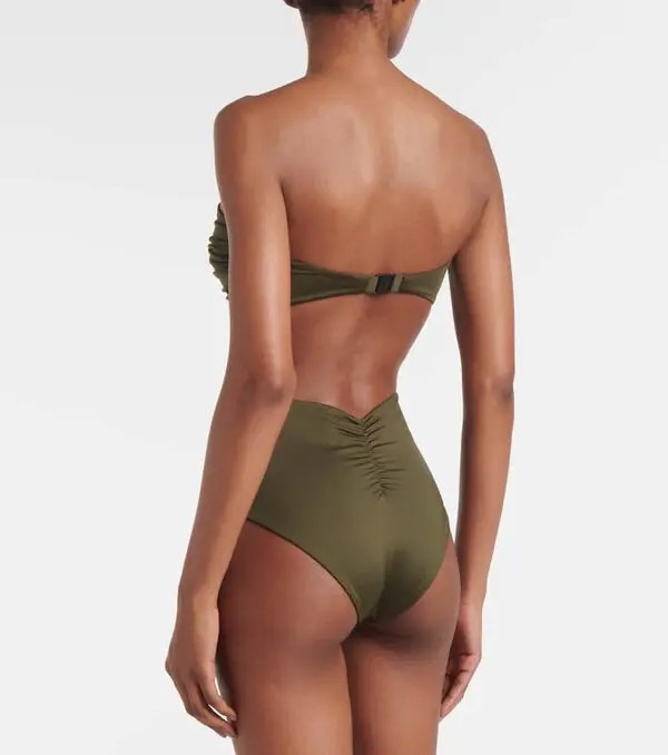 Johanna Ortiz Sea Sprite Bandeau Bikini Top - Green