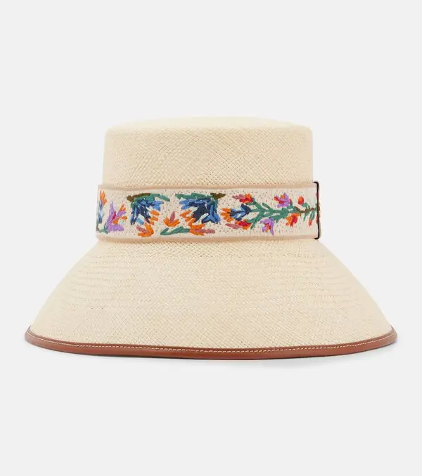 Valentino Garavani Antibes Straw Bucket Hat - Beige