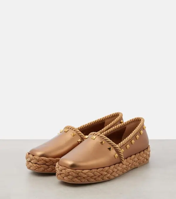 Valentino Garavani Rockstud Metallic Espadrilles