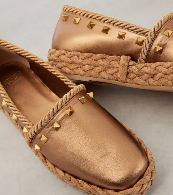 Valentino Garavani Rockstud Metallic Espadrilles