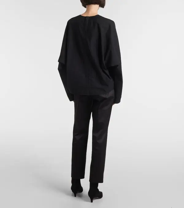 TOTEME Cotton-blend Top - Black