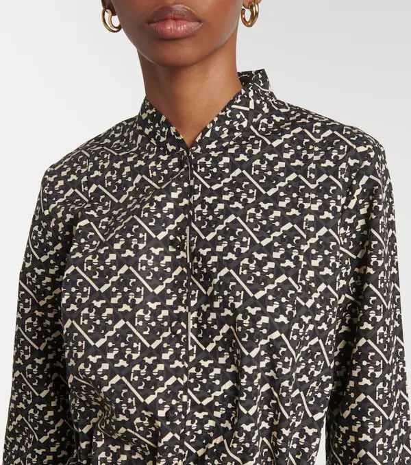 Tory Burch Printed Cotton Poplin Shirt Dress