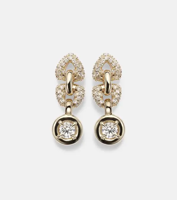 STONE AND STRAND Rossellini Diamond And 14kt Yellow Earrings - Gold