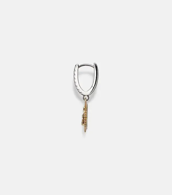 FOUNDRAE 18kt Yellow And White Diamond Earring