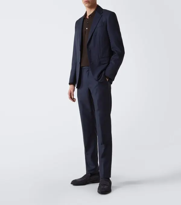 Zegna Suede Penny Loafers - Blue