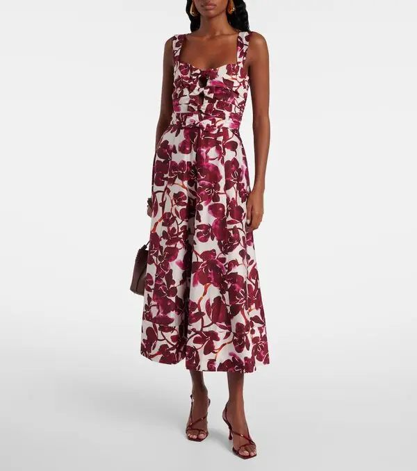 Rebecca Vallance Nerissa Floral Print Midi Dress