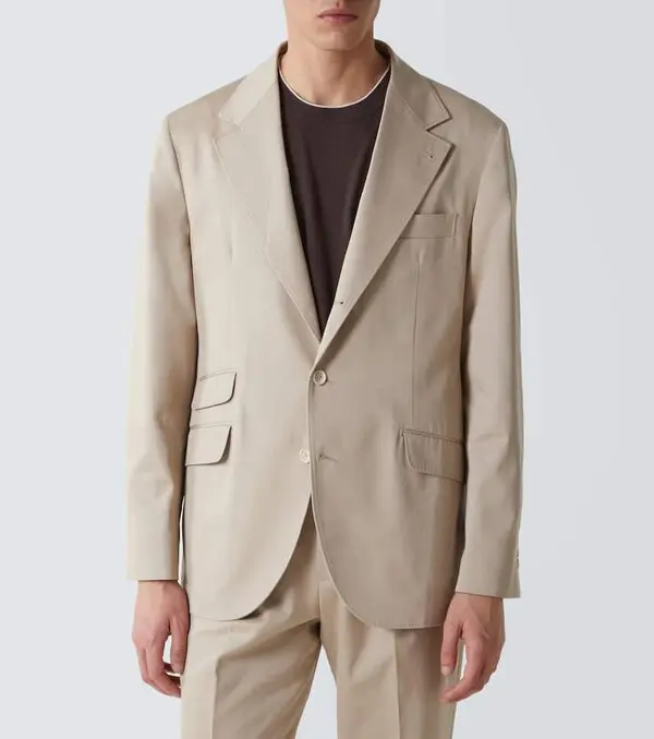 Brunello Cucinelli Cotton And Cashmere Suit - Beige