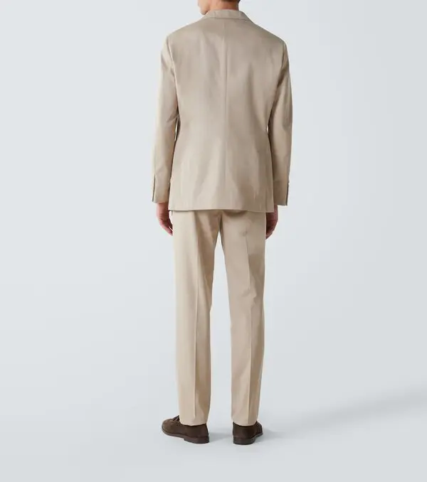 Brunello Cucinelli Cotton And Cashmere Suit - Beige