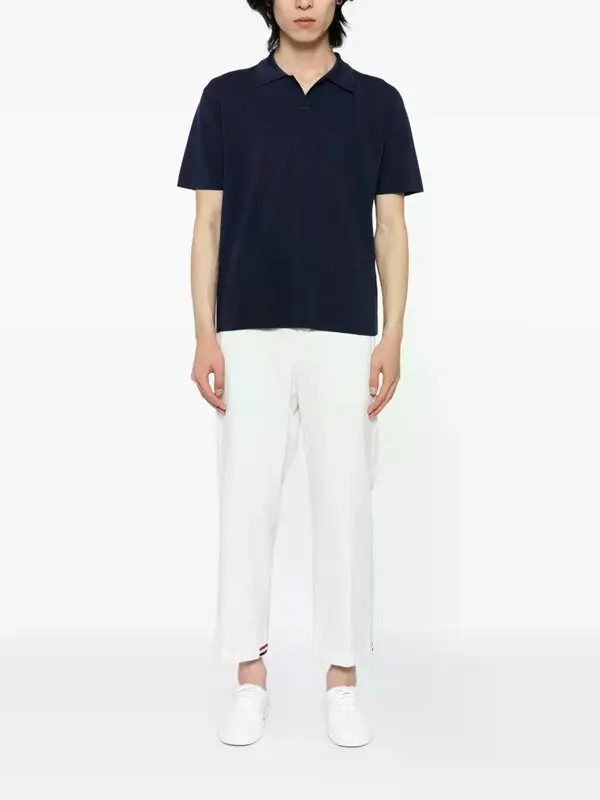 LARDINI Knitted Polo Shirt - Blue