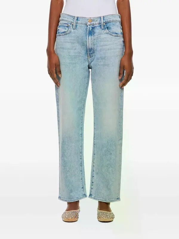 MOTHER The Ditcher Zip Ankle Jeans - Blue