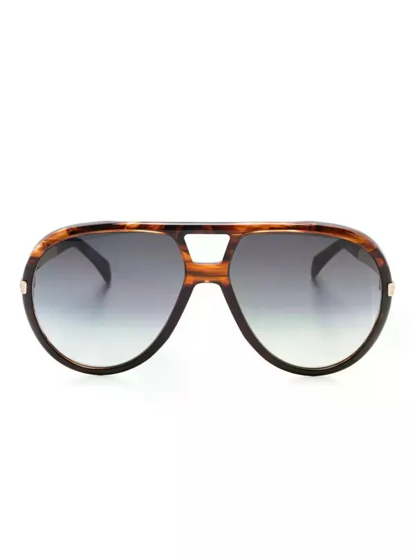 DB EYEWEAR BY DAVID BECKHAM Pilot-frame Sunglasses - Brown