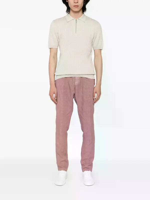 Eleventy Cable-knit Polo Shirt