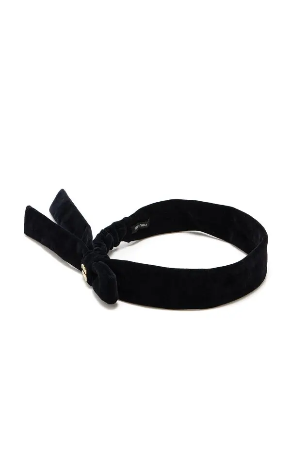 Miu Miu Velvet Headband - Black