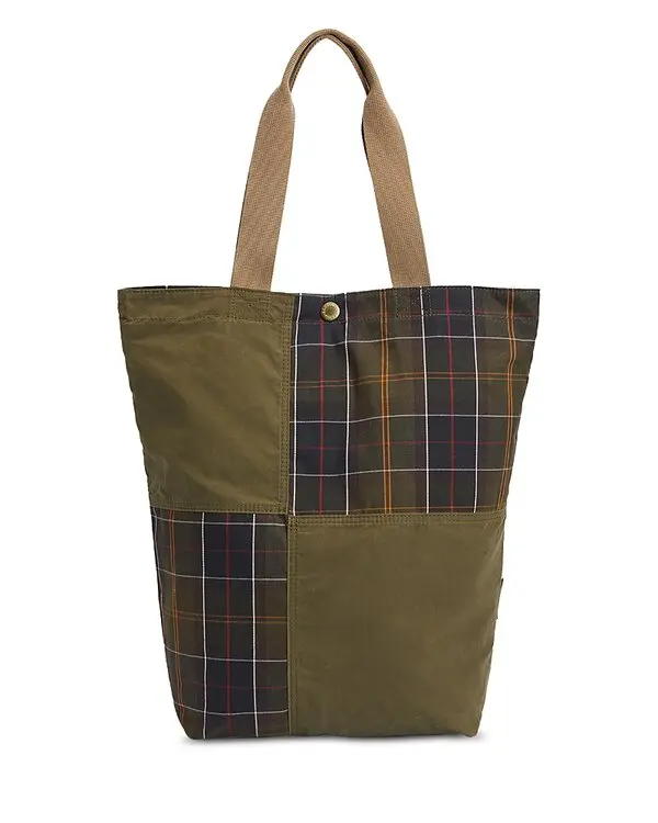 Barbour Transport Patchwork Tote Bag - Dusky Green