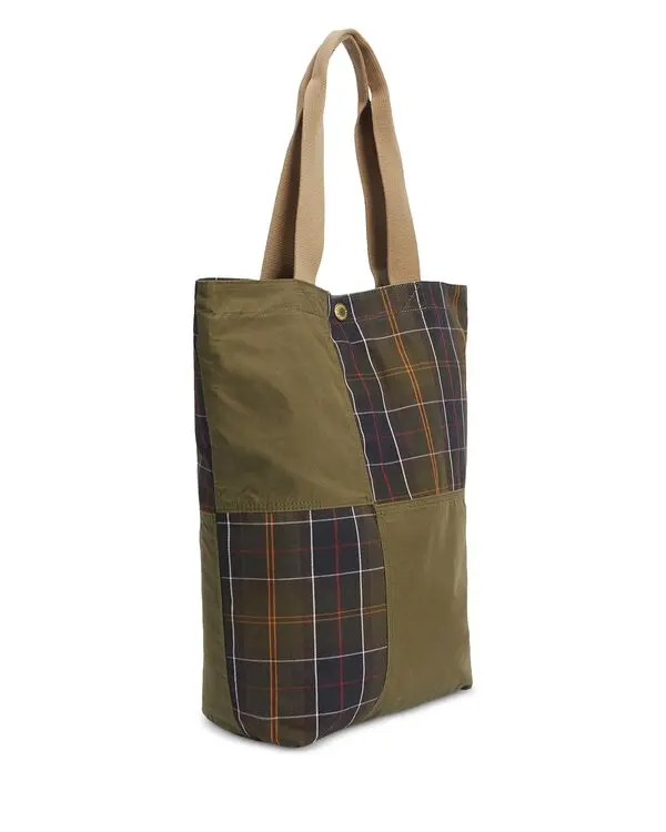 Barbour Transport Patchwork Tote Bag - Dusky Green