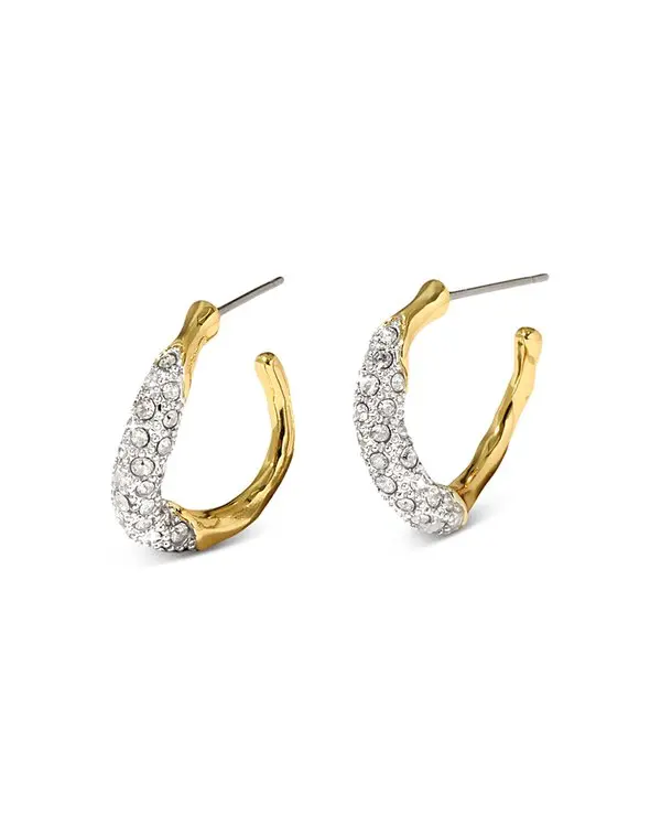 Alexis Bittar Solanelas Crystal Hoop Earrings - Gold