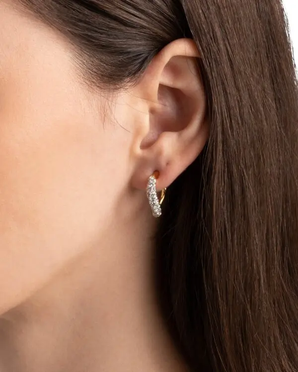 Alexis Bittar Solanelas Crystal Hoop Earrings - Gold