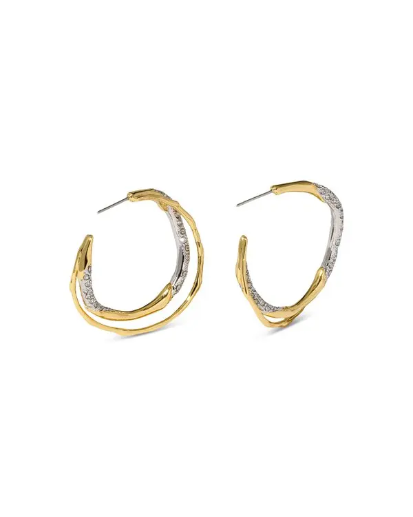 Alexis Bittar Crystal Embellished Hoop Earrings