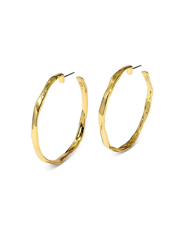 Alexis Bittar Brut Skinny Hoop Earrings - Gold