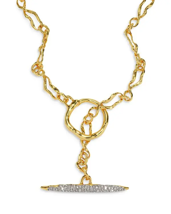 Alexis Bittar Solanelas Crystal Toggle Necklace - Gold
