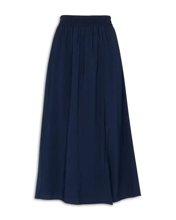 Whistles Eva Pull On Midi Skirt - Navy
