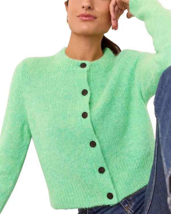 Whistles Cropped Cardigan Sweater - Green