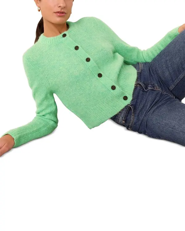 Whistles Cropped Cardigan Sweater - Green