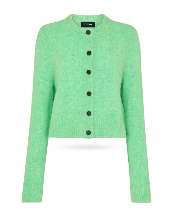 Whistles Cropped Cardigan Sweater - Green