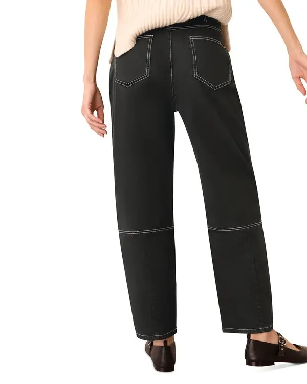 Whistles Contrast Stitch Barrel Leg Jeans