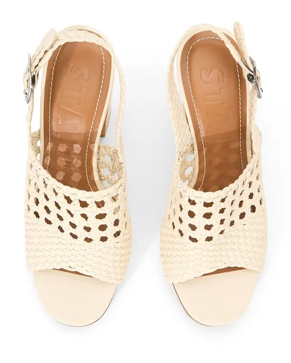 Staud Martina Platform Sandals - Cream