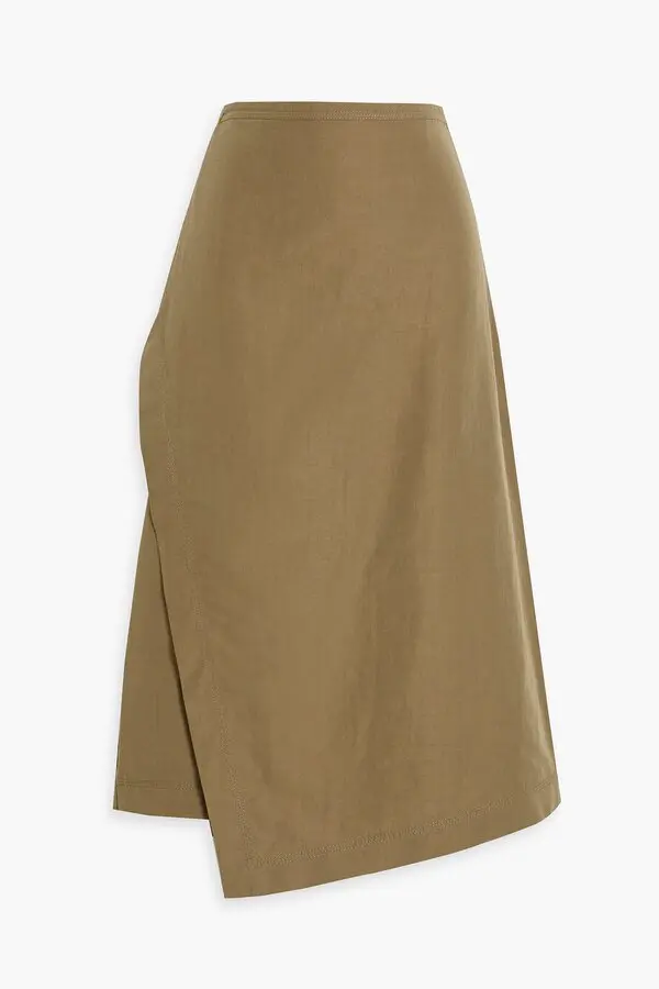 Vince Wrap-effect Woven Skirt