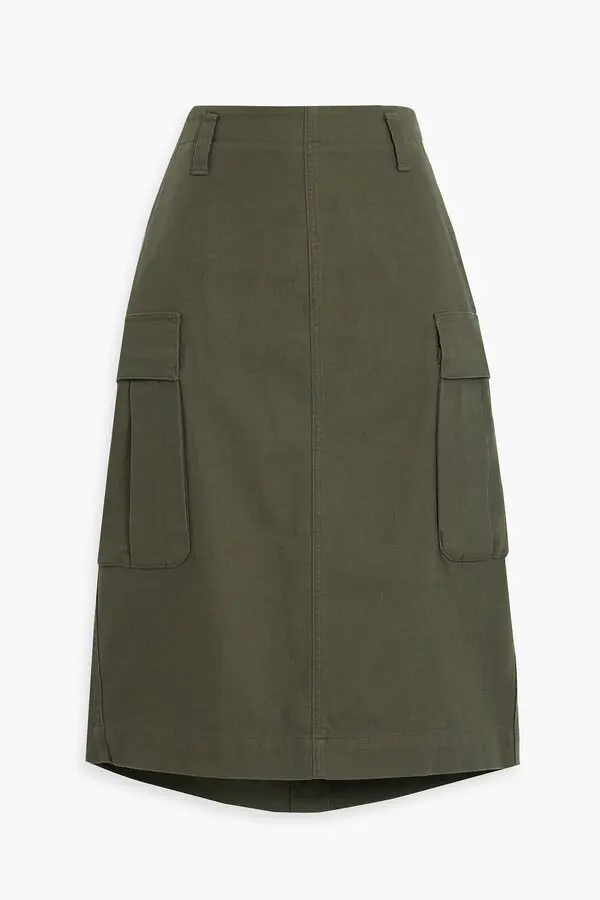 Vince Cotton-blend Twill Skirt
