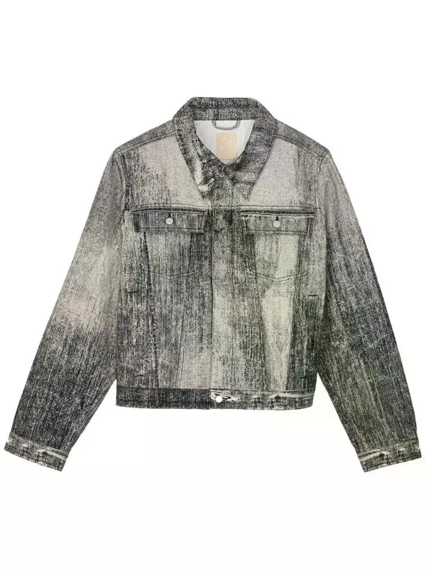 Camper Distressed Denim Jacket - Black