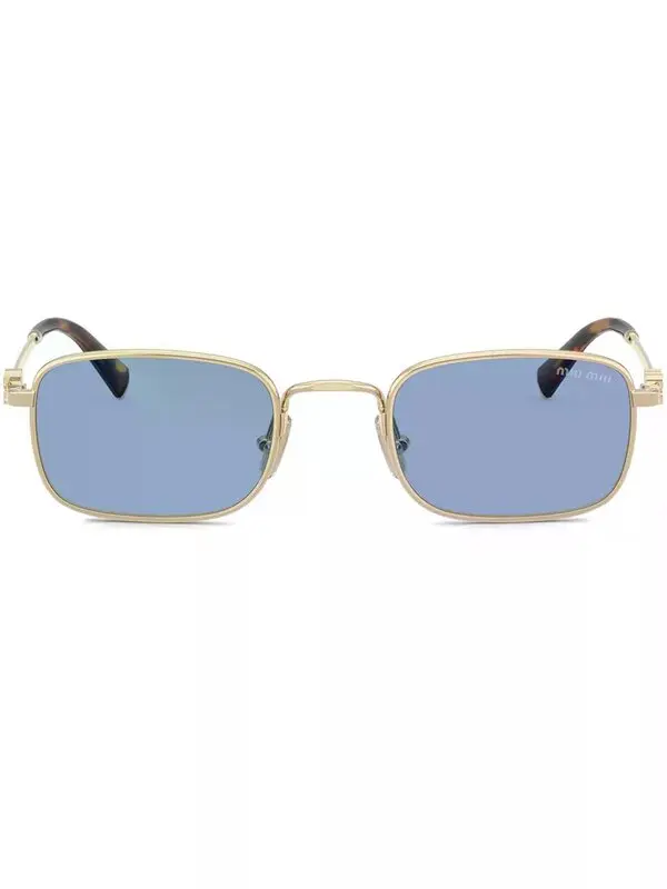 Miu Miu Rectangle-frame Sunglasses - Gold