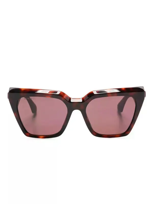 Etro Geometric-frame Sunglasses - Brown
