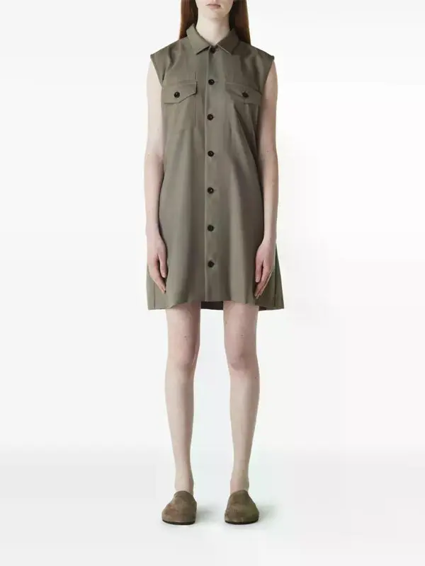 Sacai Wool-blend Shirt Dress