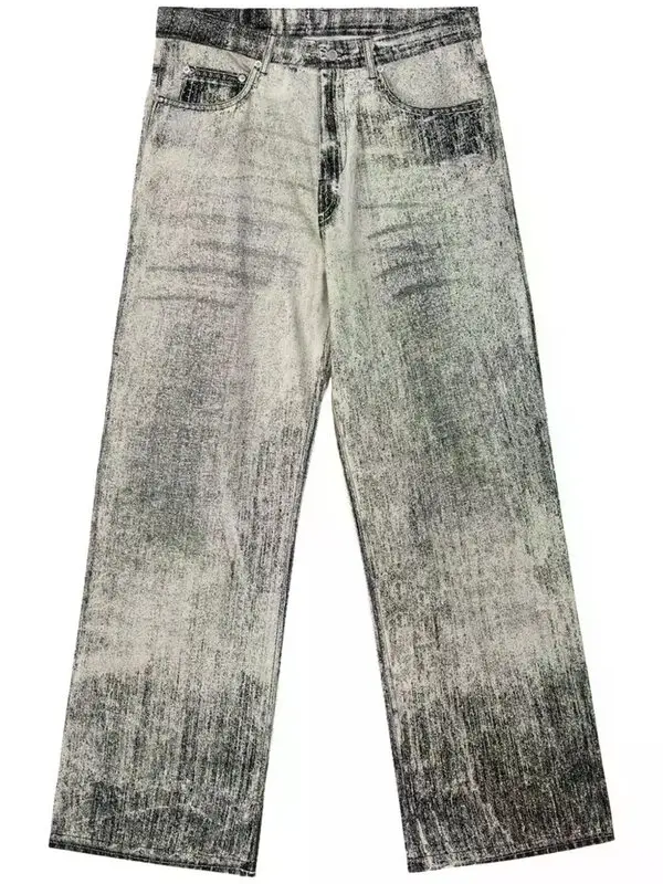 Camper Distressed Straight-leg Jeans - Black