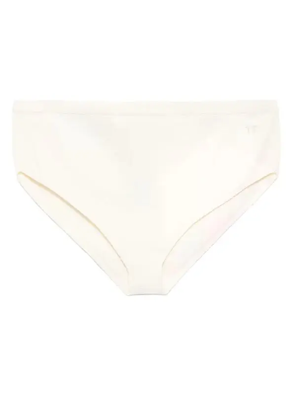 TOM FORD Logo-embroidered Brief - White