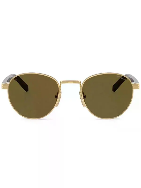 Prada Round-frame Sunglasses - Gold