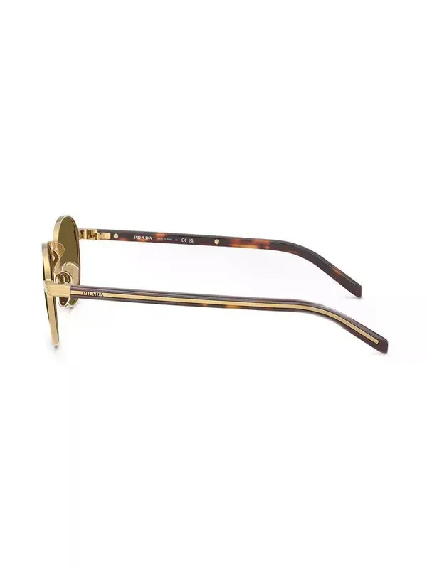 Prada Round-frame Sunglasses - Gold