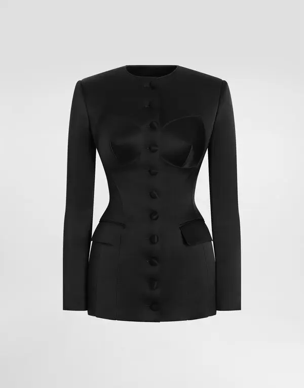 Dolce & Gabbana Single-breasted Duchess Jacket With Conical Cups