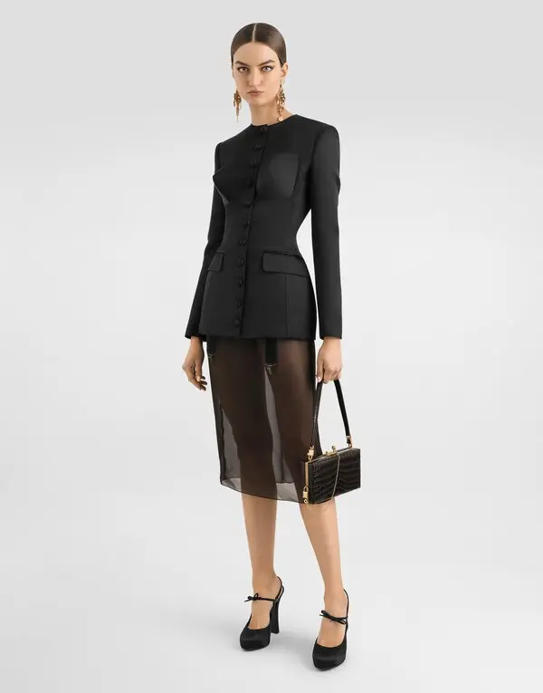 Dolce & Gabbana Single-breasted Duchess Jacket With Conical Cups