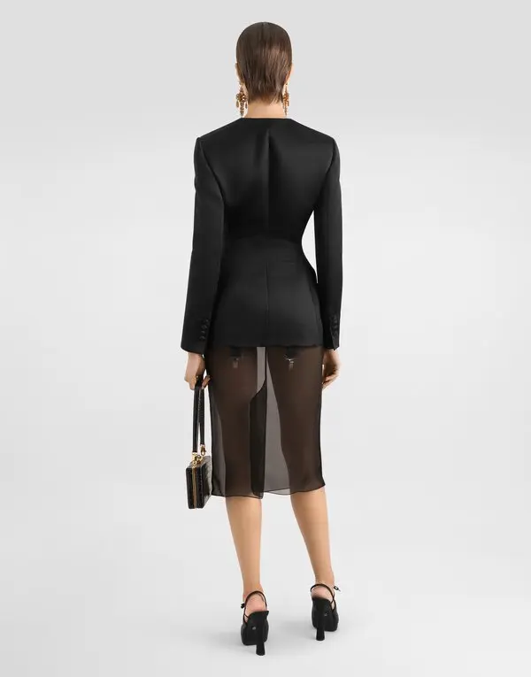 Dolce & Gabbana Single-breasted Duchess Jacket With Conical Cups
