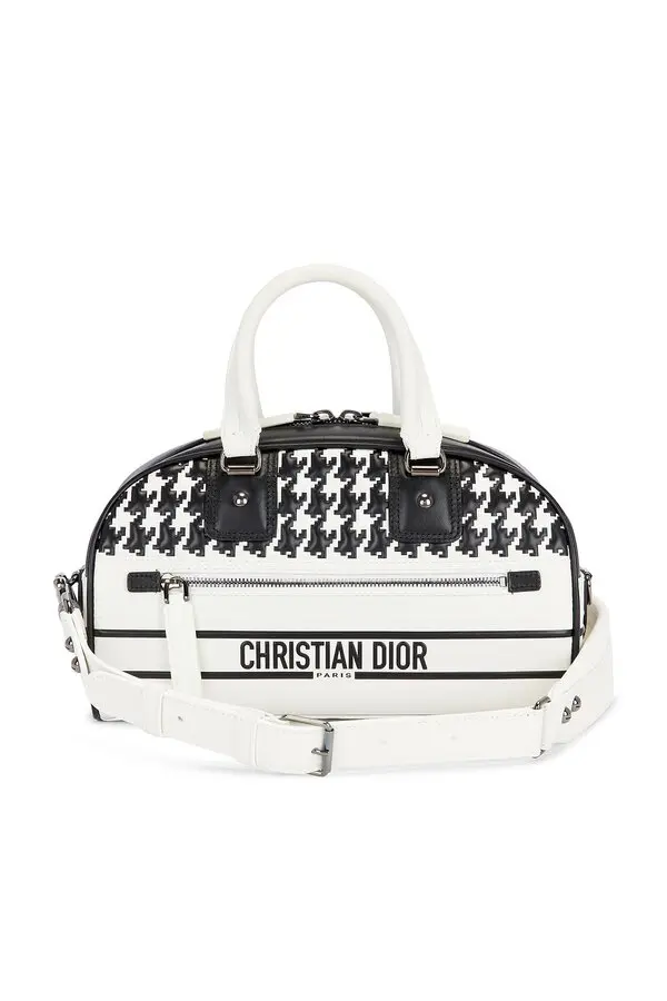 Dior Vibe Zip Bowling Bag - Black & White