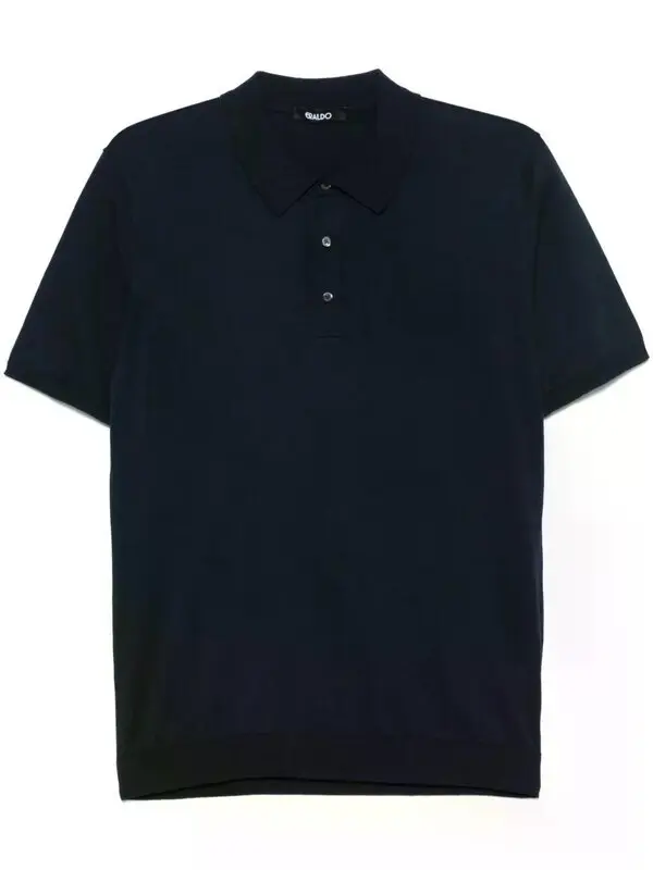 ERALDO Knitted Polo Shirt - Blue