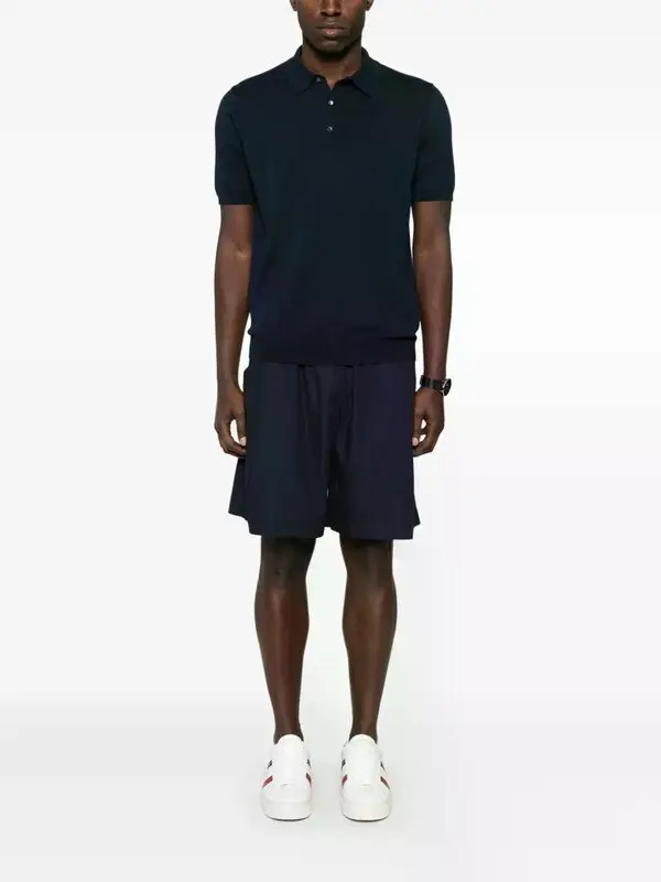ERALDO Knitted Polo Shirt - Blue