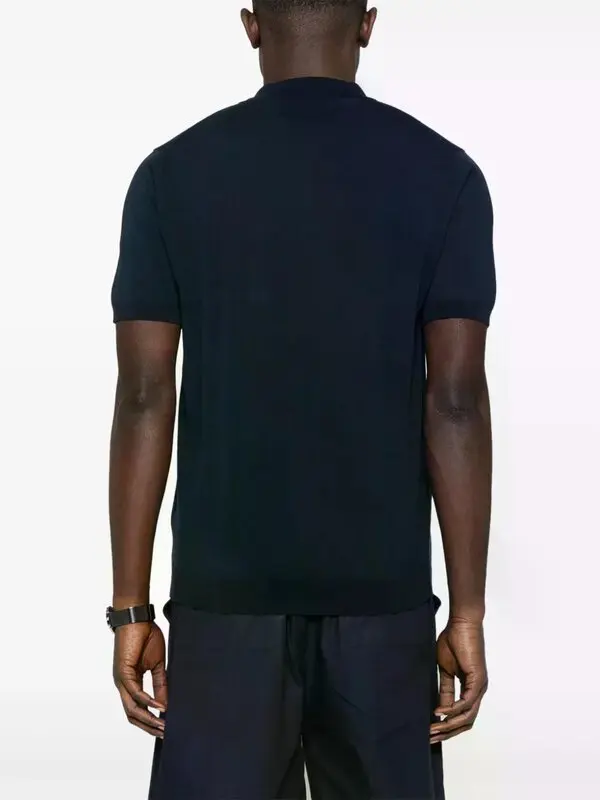 ERALDO Knitted Polo Shirt - Blue